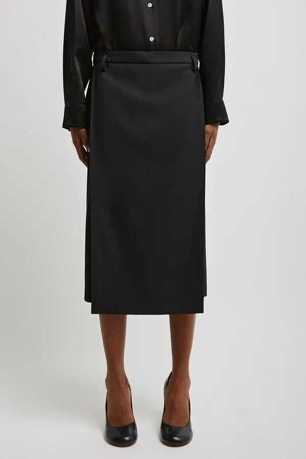THE ROW Azarion Silk Twill Skirt