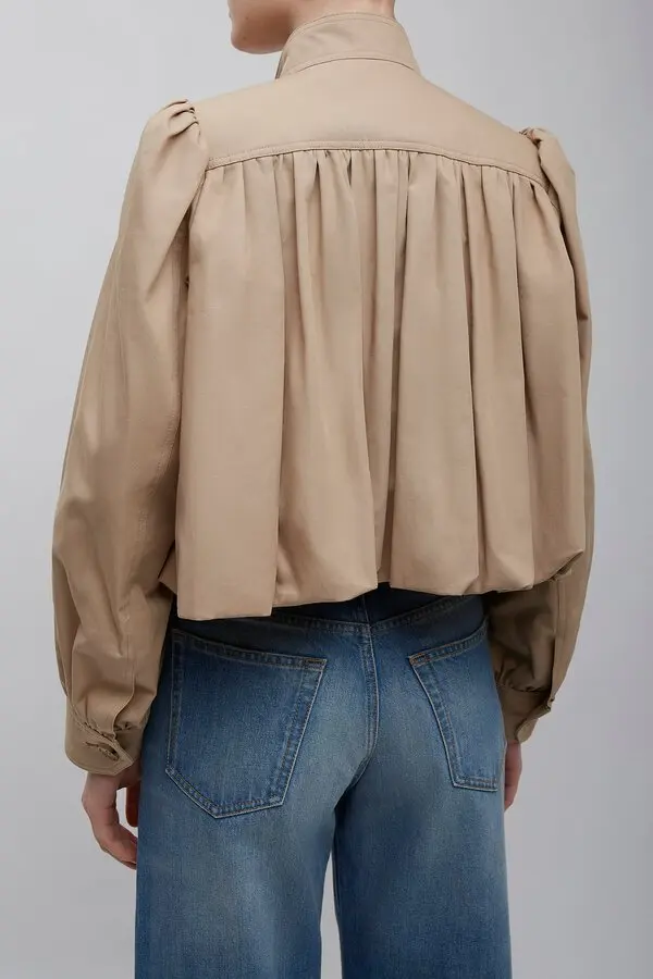 Chloé Gathered Cropped Jacket - Beige