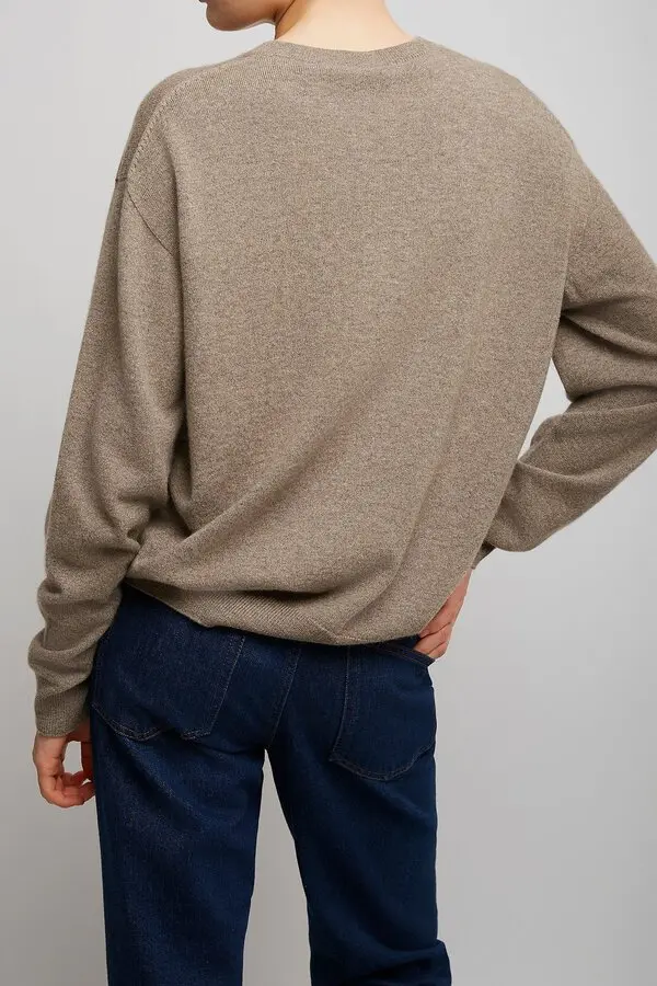 THE ROW Misael Cashmere Crewneck Sweater - Beige