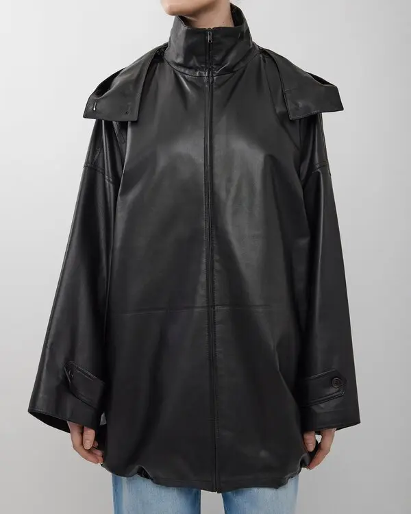 THE ROW Cassandre Leather Coat