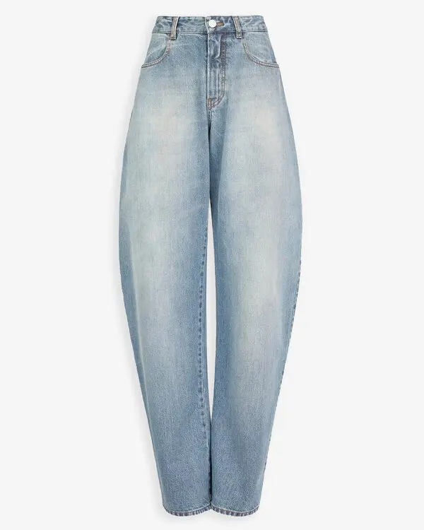 Alaïa Round Faded Jeans - Blue