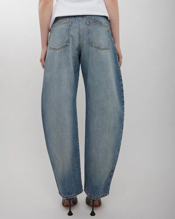Alaïa Round Faded Jeans - Blue