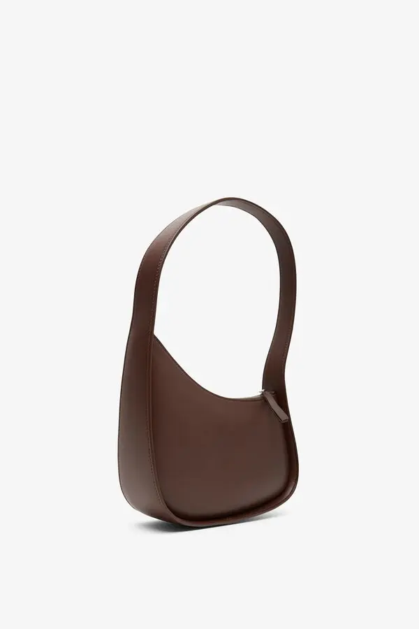 THE ROW Half Moon Leather Shoulder Bag - Brown