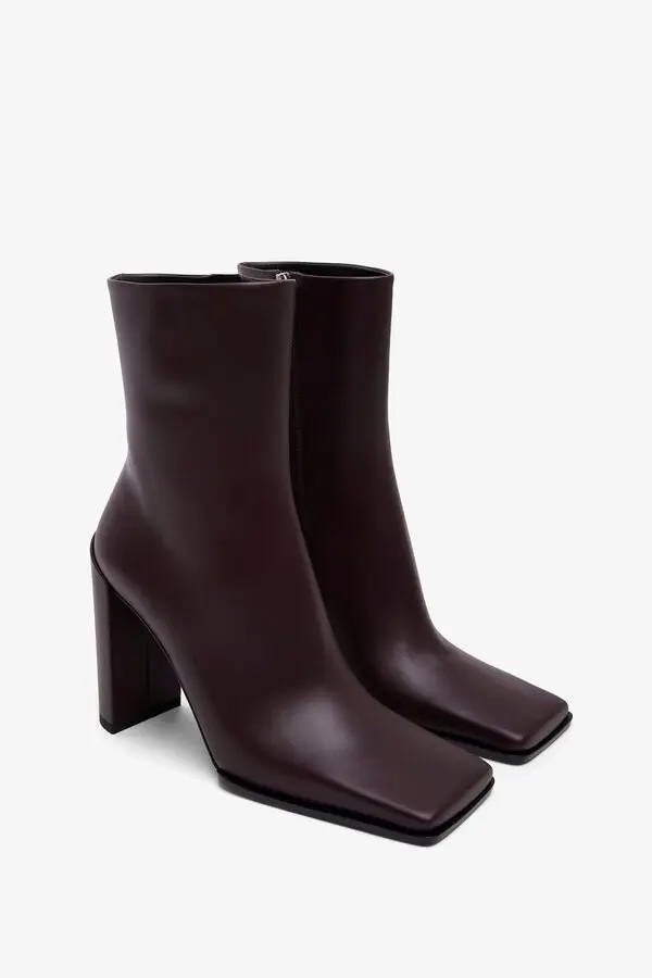 Alaïa Square 90 Ankle Boots - Brown