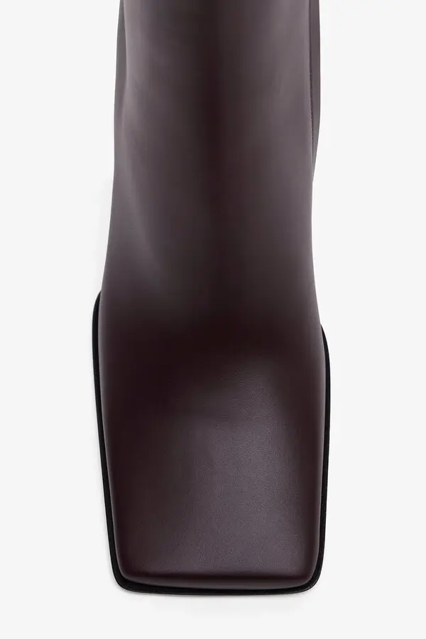 Alaïa Square 90 Ankle Boots - Brown