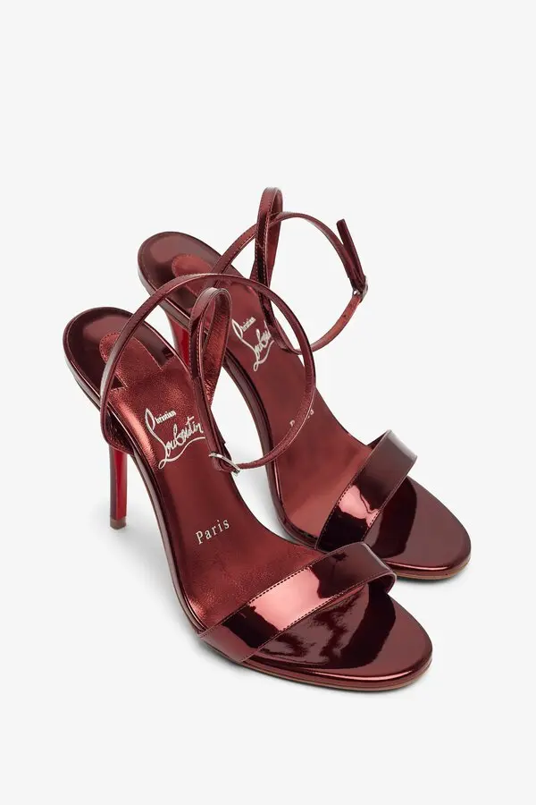 CHRISTIAN LOUBOUTIN Miss Z 100 Metallic Sandals - Red
