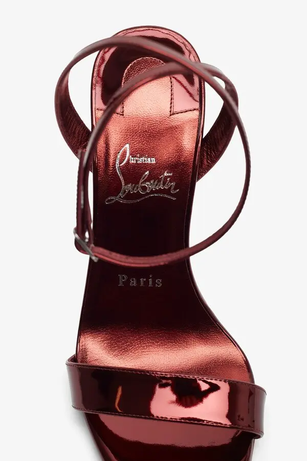CHRISTIAN LOUBOUTIN Miss Z 100 Metallic Sandals - Red