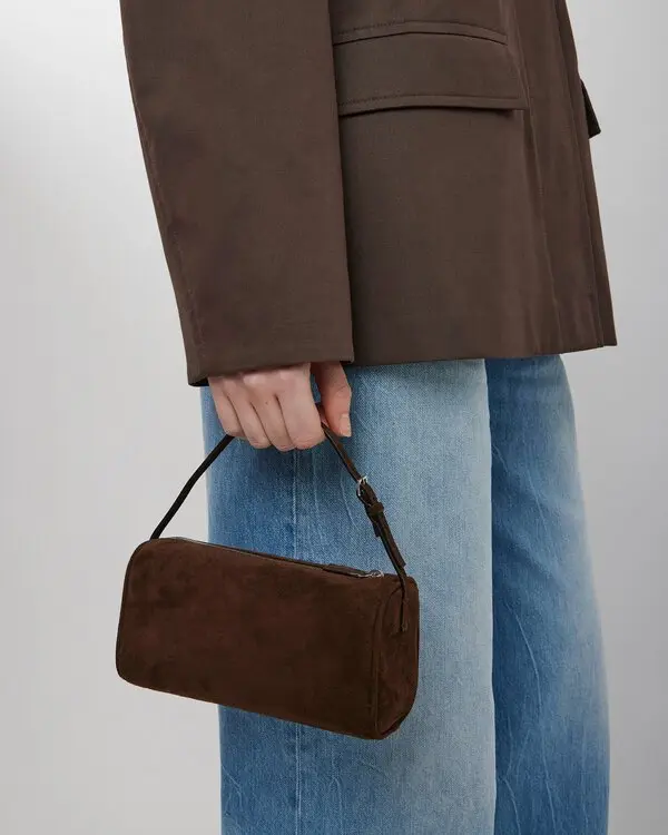 THE ROW 90's Suede Bag - Brown
