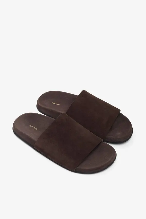 THE ROW Hugh Slides - Brown