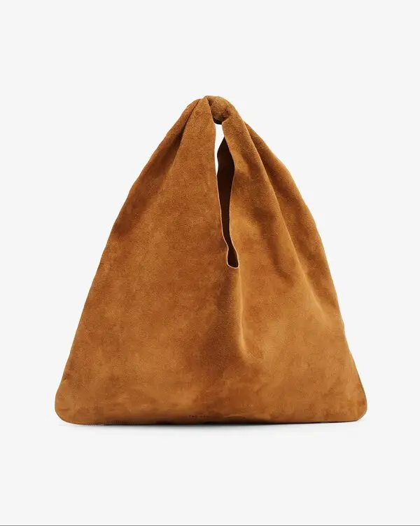 THE ROW Bindle Small Suede Bag - Brown