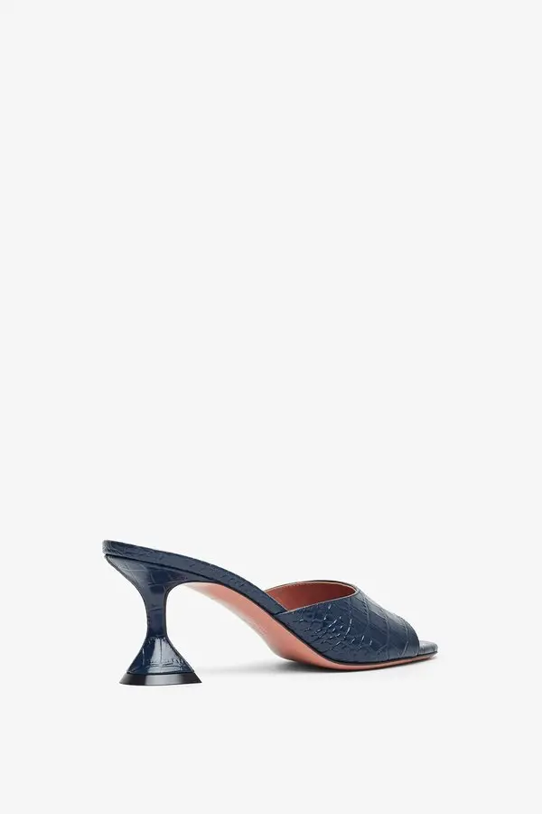 Amina Muaddi Lupita Slipper 70 Embossed Leather Mules