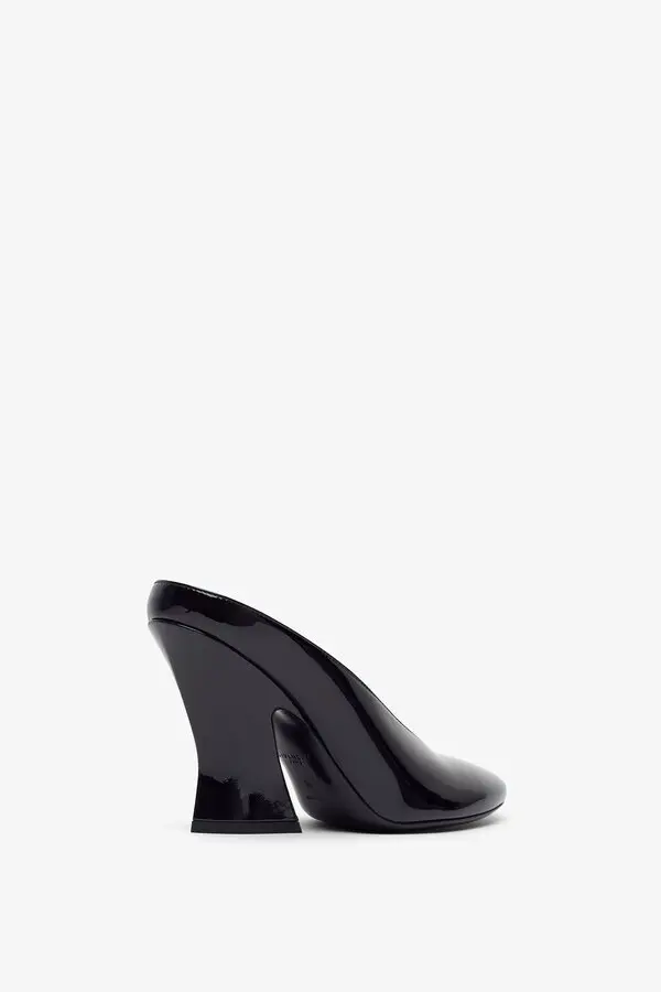 Givenchy Sculpted Heeled 95 Patent Mules - Black