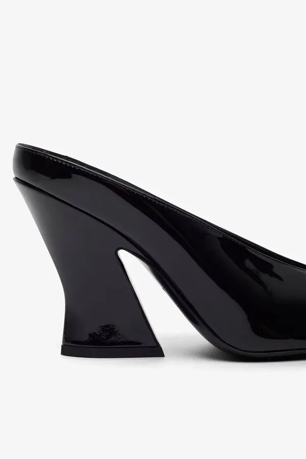 Givenchy Sculpted Heeled 95 Patent Mules - Black