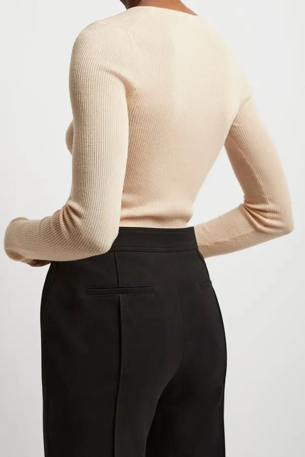 Chloé Henley Wool Knit Shirt