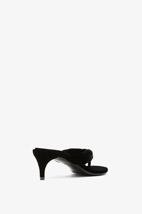 Alaïa Infradito Velvet Thong Mules