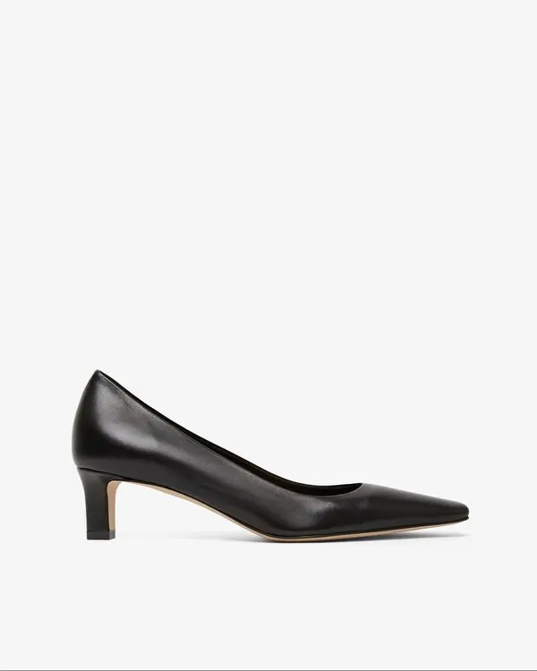 THE ROW Carla 45 Leather Pumps - Black