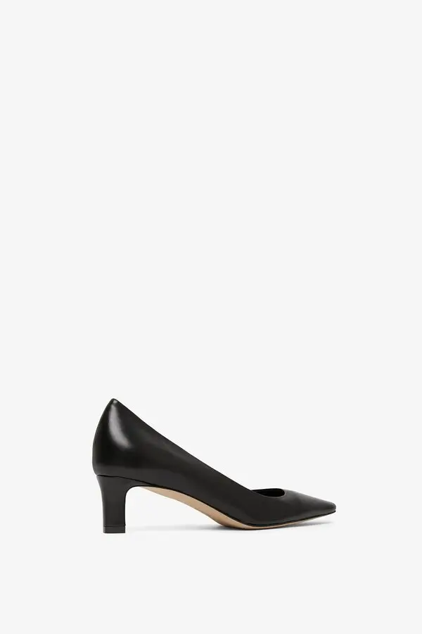 THE ROW Carla 45 Leather Pumps - Black