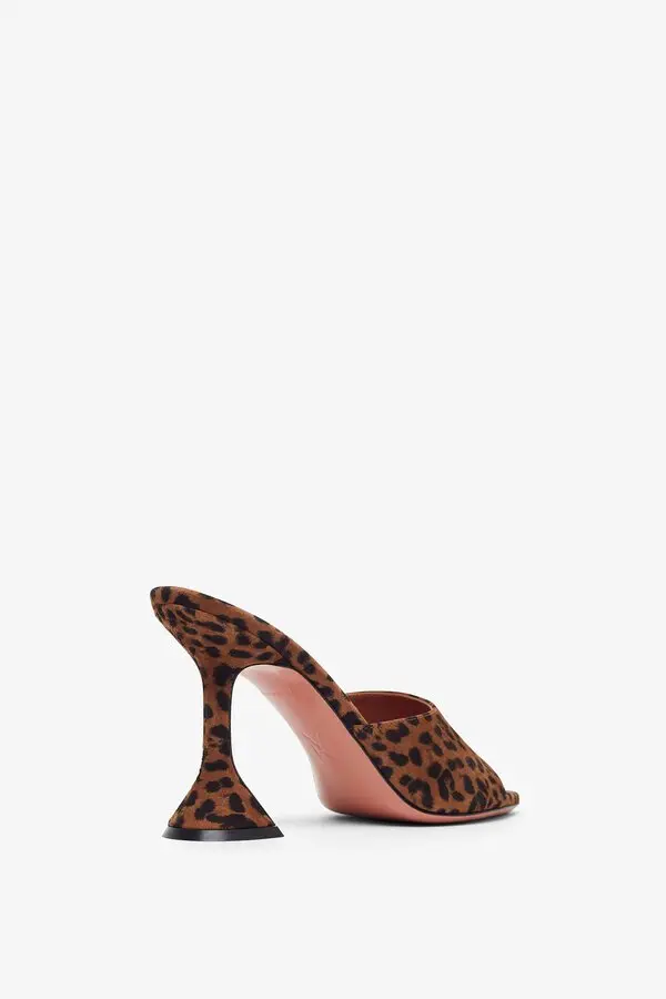 Amina Muaddi Lupita 95 Leopard Print Mules - Brown