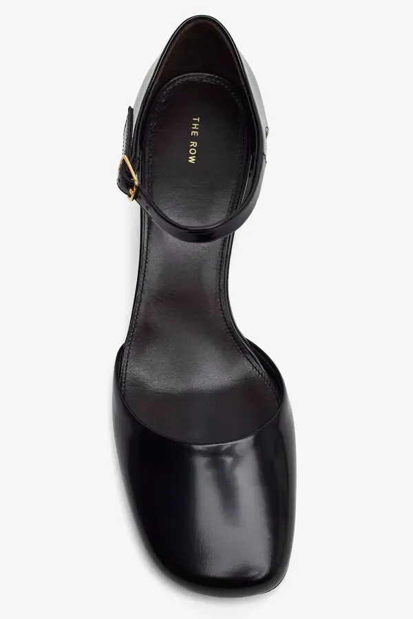 THE ROW Penelope Ankle Strap Pumps - Black