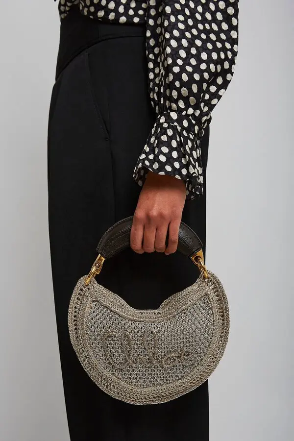 Chloé Summer Banana Mini Bag - Silver
