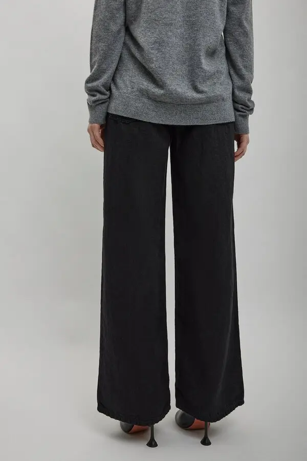 THE ROW Eglitta Straight Leg Denim Pants - Black