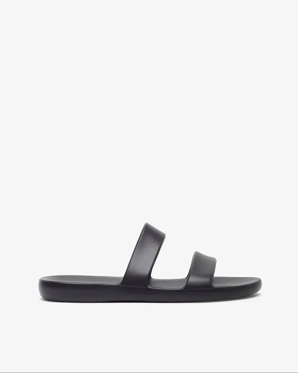 THE ROW Foam Rubber Double-strap Sandals - Black