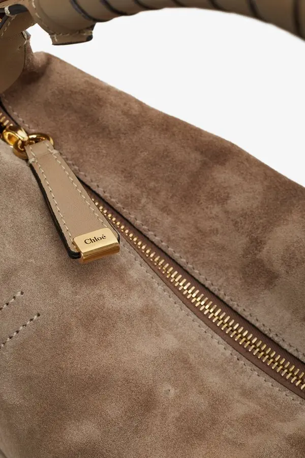 Chloé Marcie Small Shoulder Bag - Beige