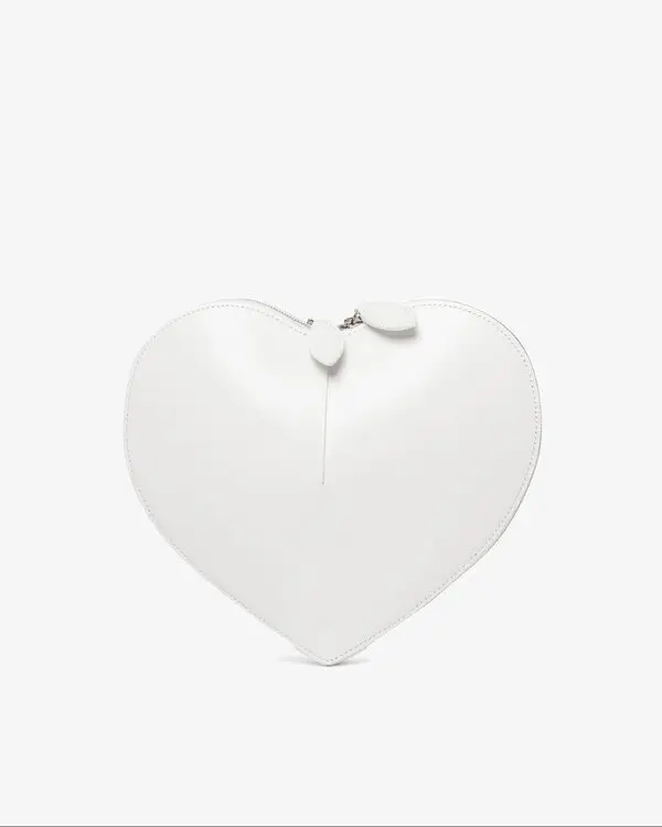 Alaïa Le Coeur Leather Crossbody Bag - White