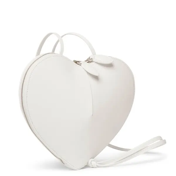 Alaïa Le Coeur Leather Crossbody Bag - White
