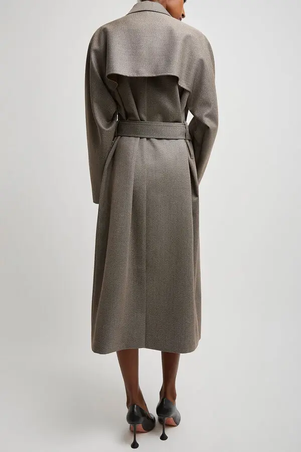 THE ROW Rhydian Wool Gabardine Coat - Black