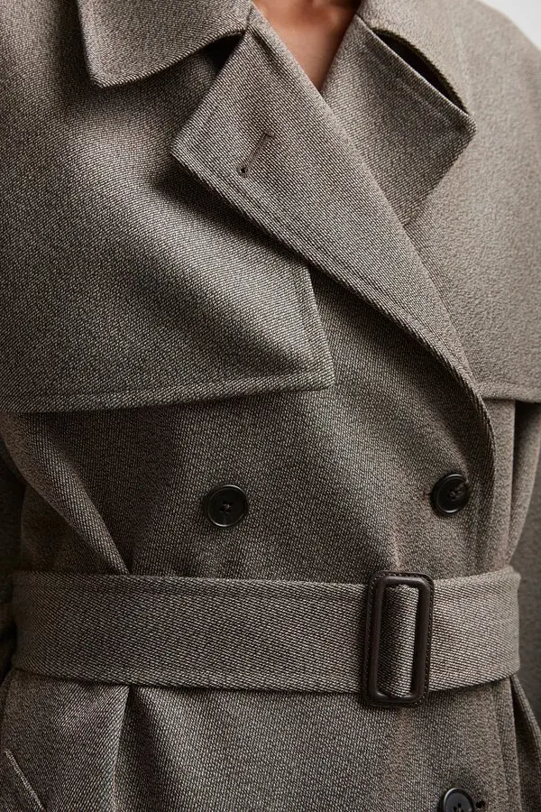 THE ROW Rhydian Wool Gabardine Coat - Black