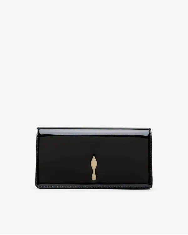 CHRISTIAN LOUBOUTIN Bettina Patent Clutch - Black