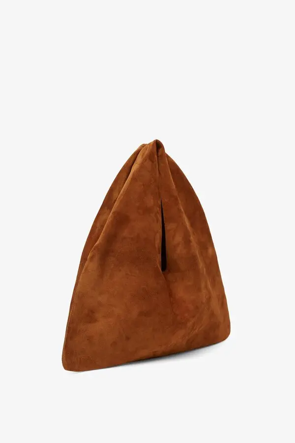 THE ROW Small Bindle Suede Shoulder Bag - Brown