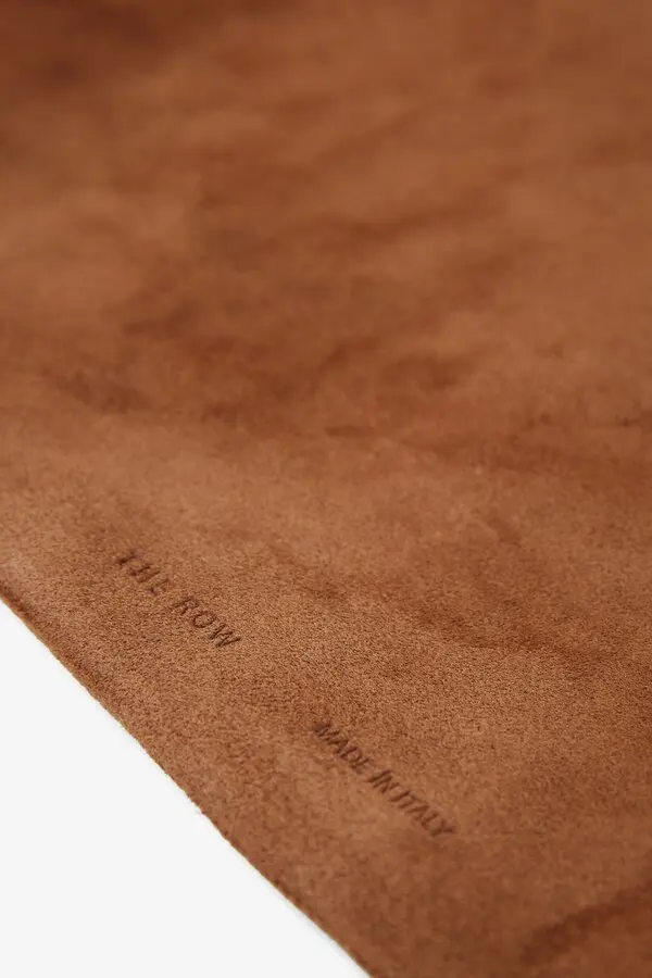 THE ROW Small Bindle Suede Shoulder Bag - Brown