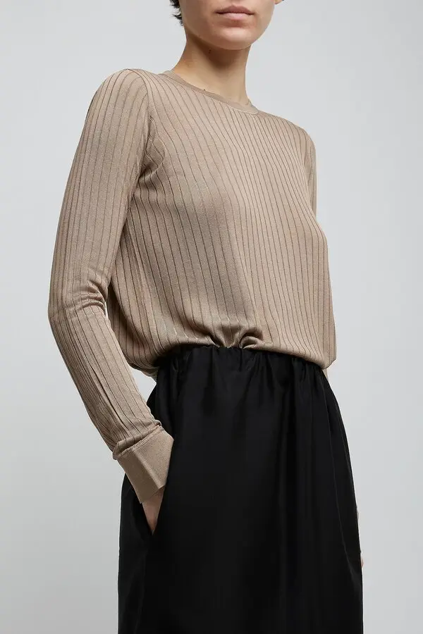 THE ROW Keya Knit Top - Beige