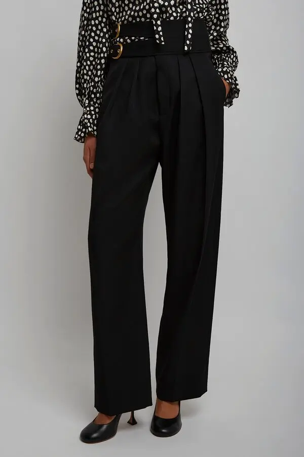 Chloé High-waist Buckled Trousers