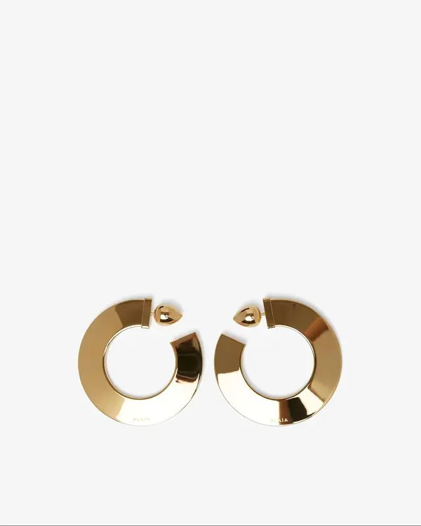 Alaïa Blade Hoops Small Earrings - Gold