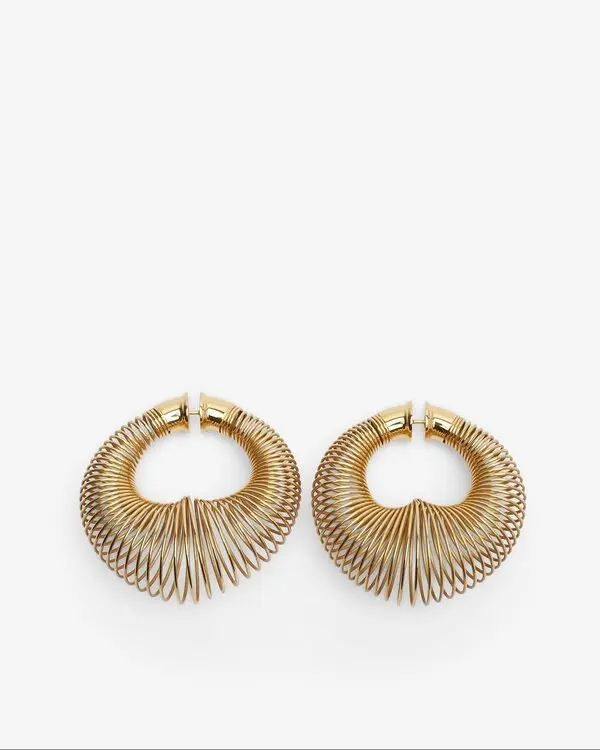 Alaïa Spiral Hoop Earrings - Gold