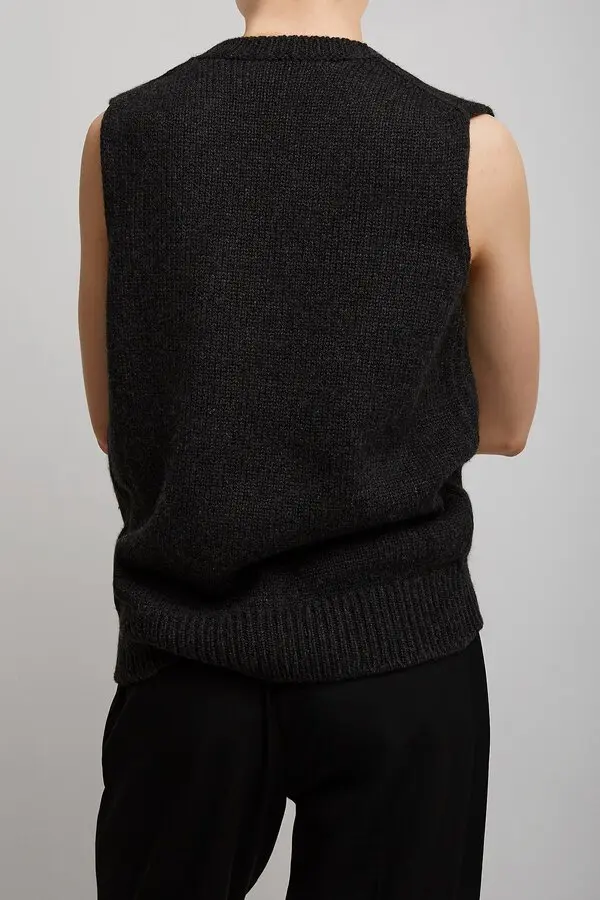 THE ROW Marte Cashmere Top - Grey