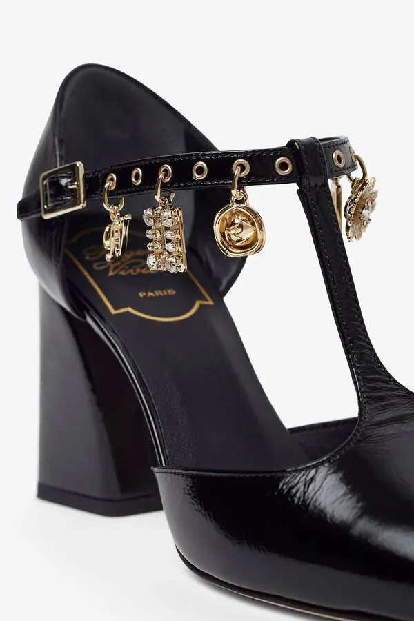 ROGER VIVIER Tres Vivier 85 Pumps With Gold Charms