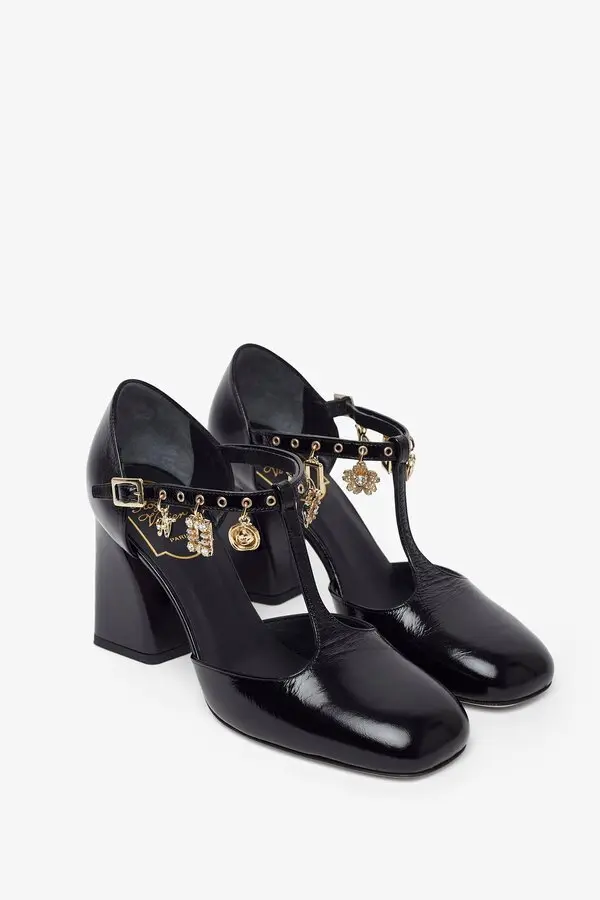 ROGER VIVIER Tres Vivier 85 Pumps With Gold Charms