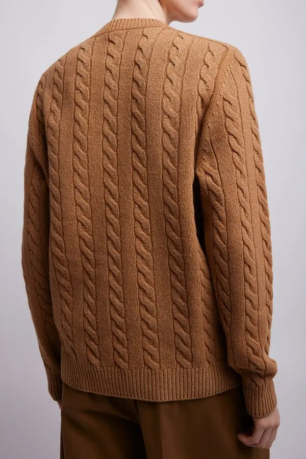 THE ROW Loneke Wool Cardigan - Brown