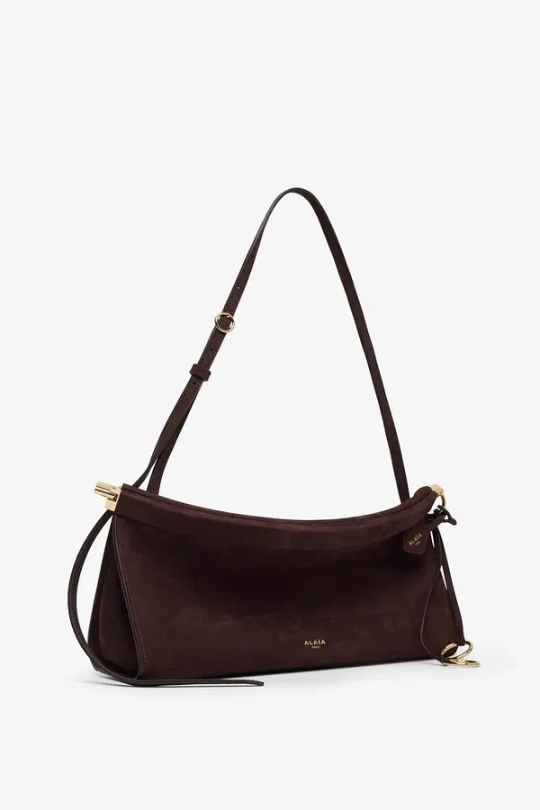 Alaïa Le Click Ew Medium Nubuck Bag - Brown