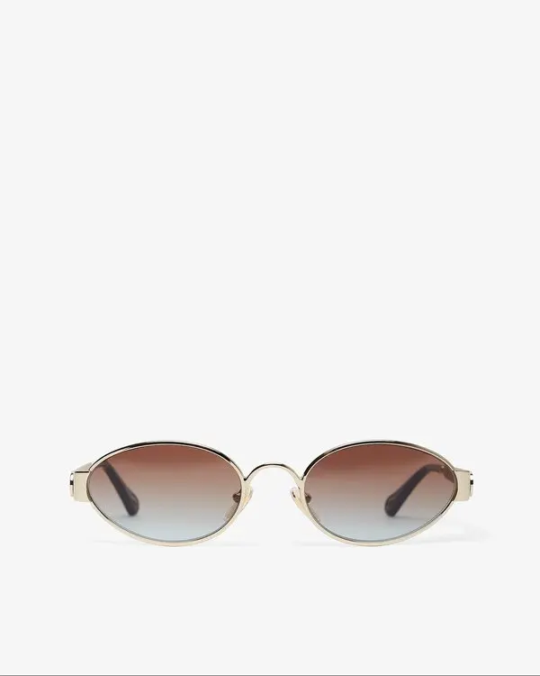 Chloé Holly Oval Sunglasses - Brown