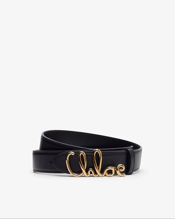 Chloé Iconic Leather Belt - Black