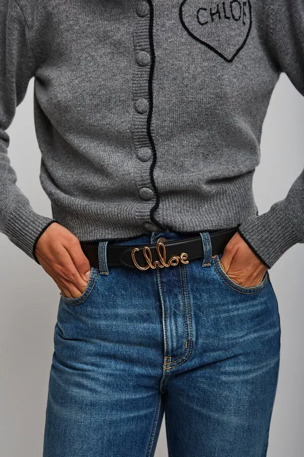 Chloé Iconic Leather Belt - Black