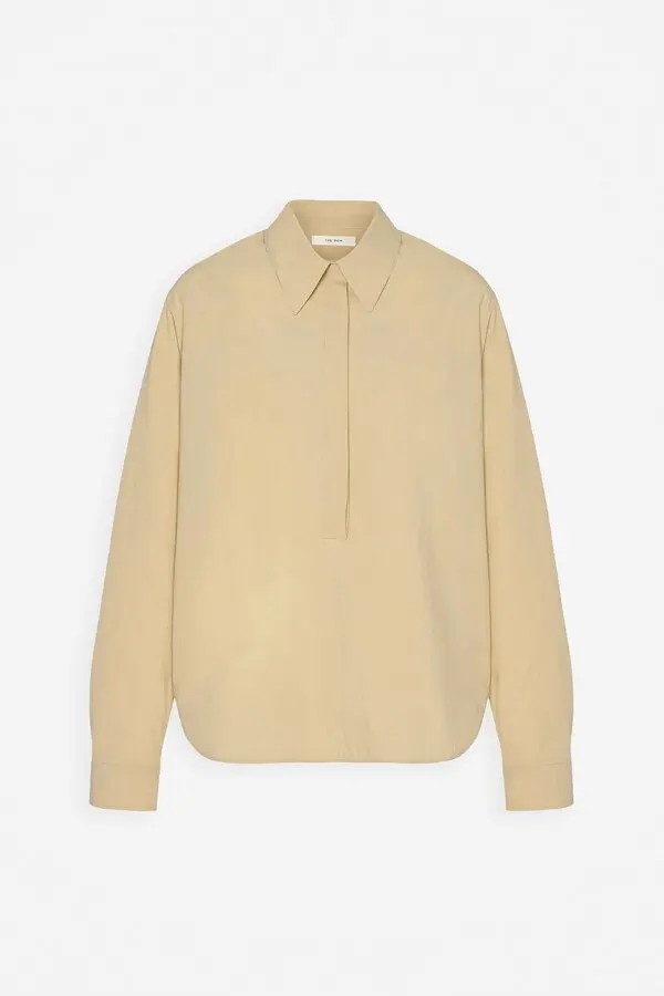 THE ROW Margan Crispy Sanded Cotton Shirt