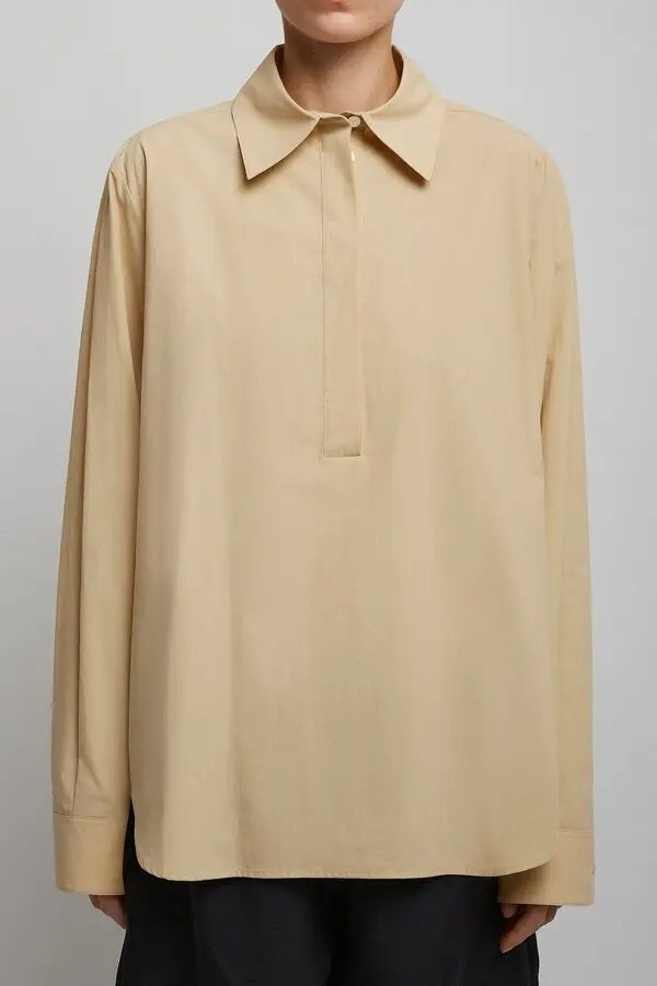 THE ROW Margan Crispy Sanded Cotton Shirt