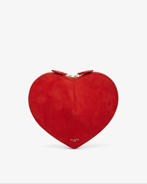 Alaïa Le Coeur Suede Crossbody Bag