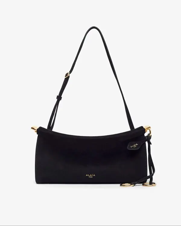 Alaïa Le Click Ew Small Suede Bag - Black